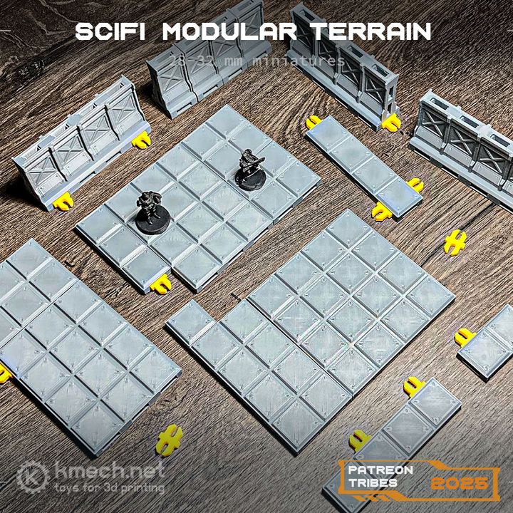 3D Printable Sci-fi terrain modular by Kmech Mini